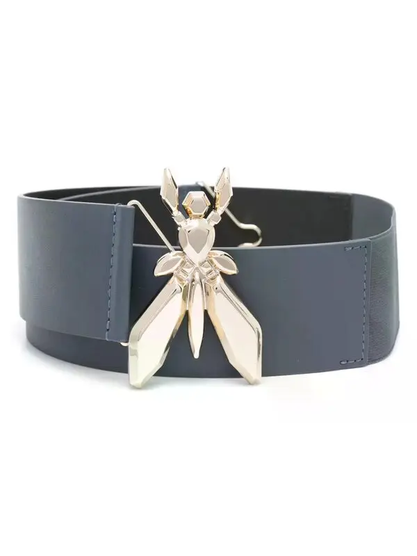 Patrizia Pepe Calf Leather Belt With Fly Buckle - Grey