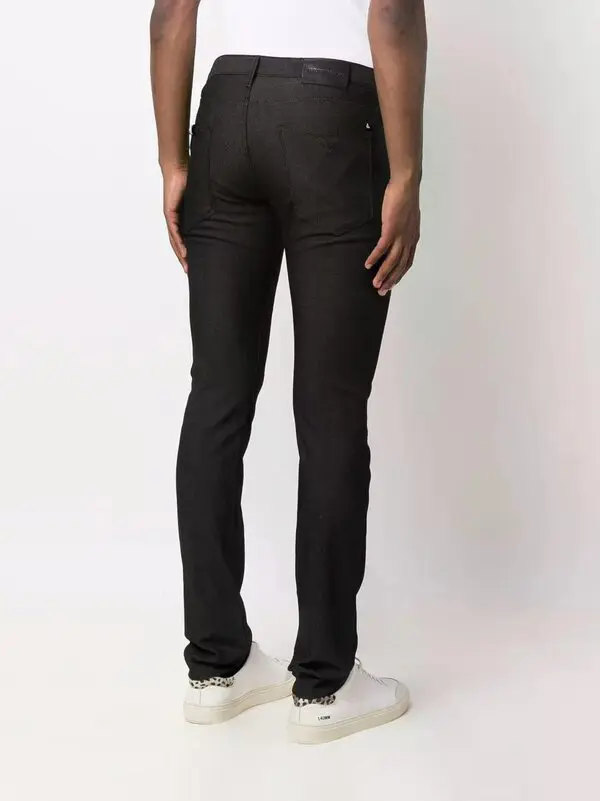 Emporio Armani Logo-plaque Slim-fit Trousers