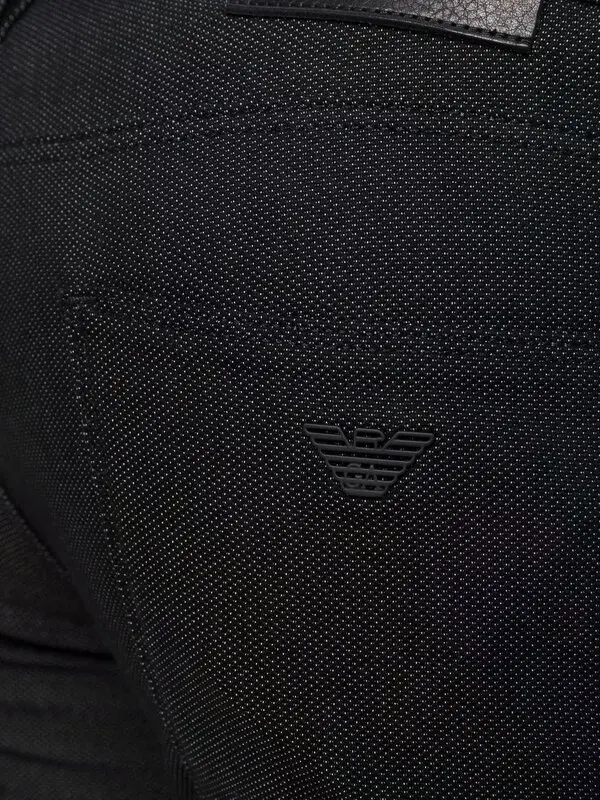 Emporio Armani Logo-plaque Slim-fit Trousers