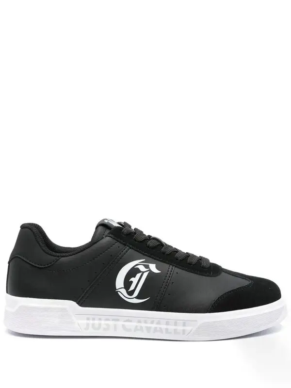Just Cavalli Logo-print Leather Sneakers