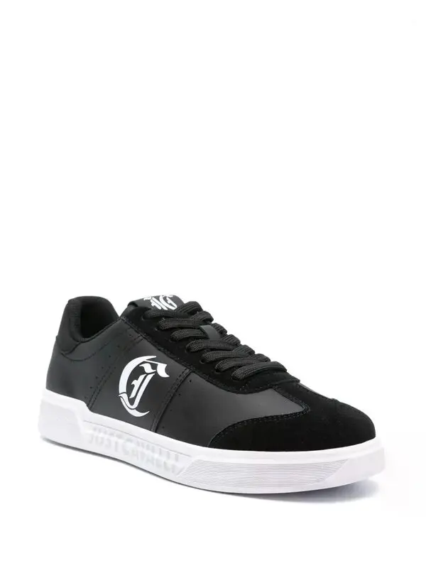 Just Cavalli Logo-print Leather Sneakers