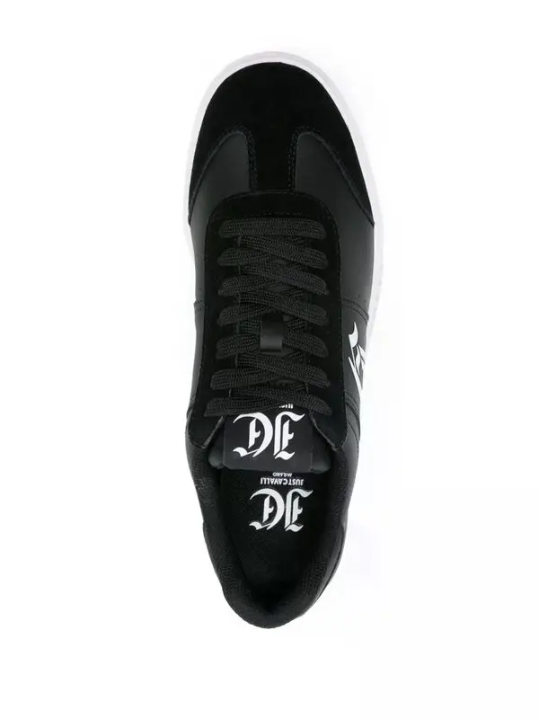 Just Cavalli Logo-print Leather Sneakers