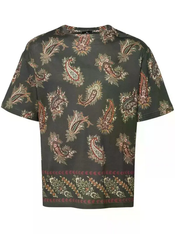 Etro Paisley-print Cotton Shirt - Green