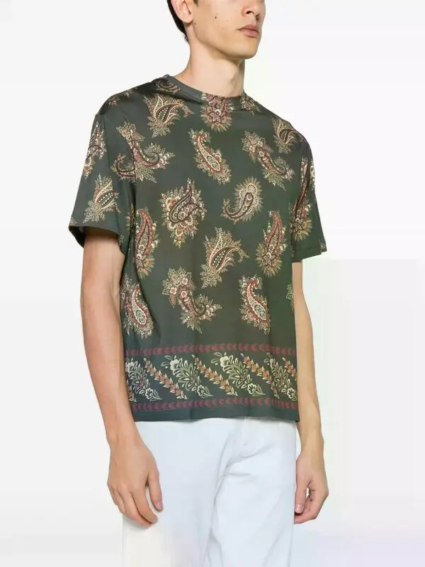 Etro Paisley-print Cotton Shirt - Green