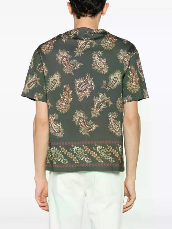 Etro Paisley-print Cotton Shirt - Green