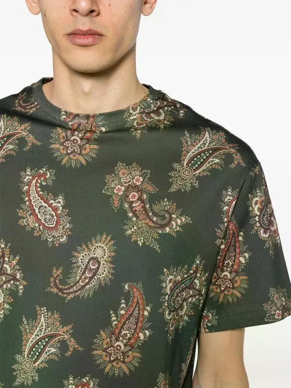Etro Paisley-print Cotton Shirt - Green