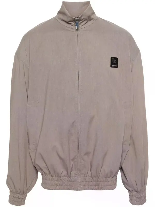 Gcds Logo-appliqué Drop-shoulder Jacket