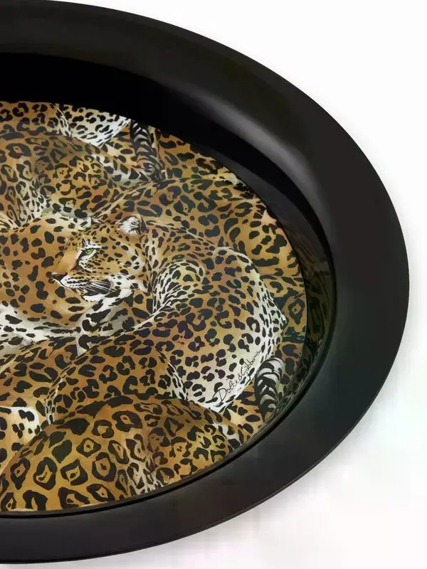 Dolce & Gabbana Leopard-print Metal Tray