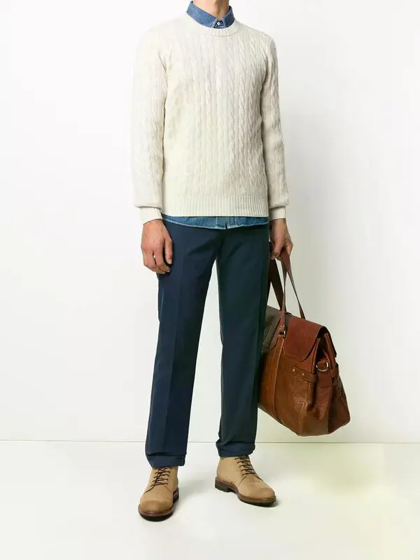 Brunello Cucinelli Cable Knit Cashmere Jumper - Neutrals
