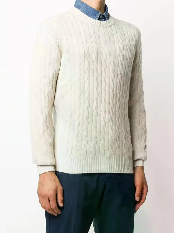 Brunello Cucinelli Cable Knit Cashmere Jumper - Neutrals