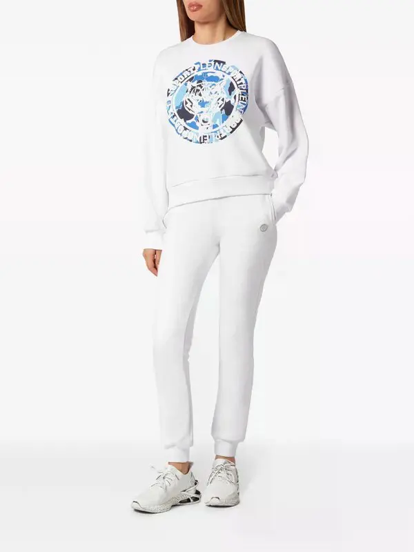 PLEIN SPORT Cotton Tiger Print Sweatshirt
