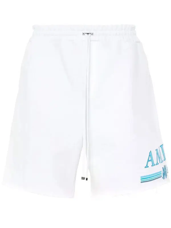 Amiri Rubberised-logo Cotton Shorts