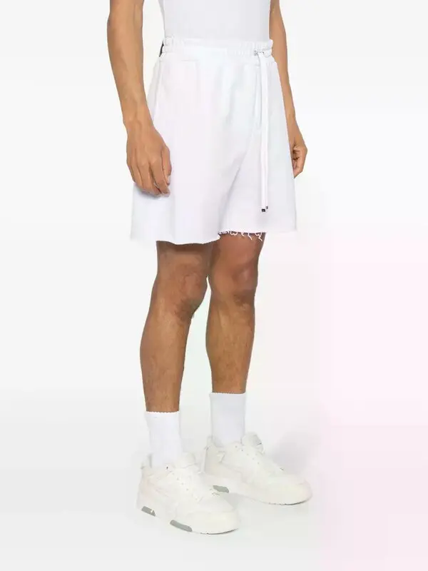 Amiri Rubberised-logo Cotton Shorts
