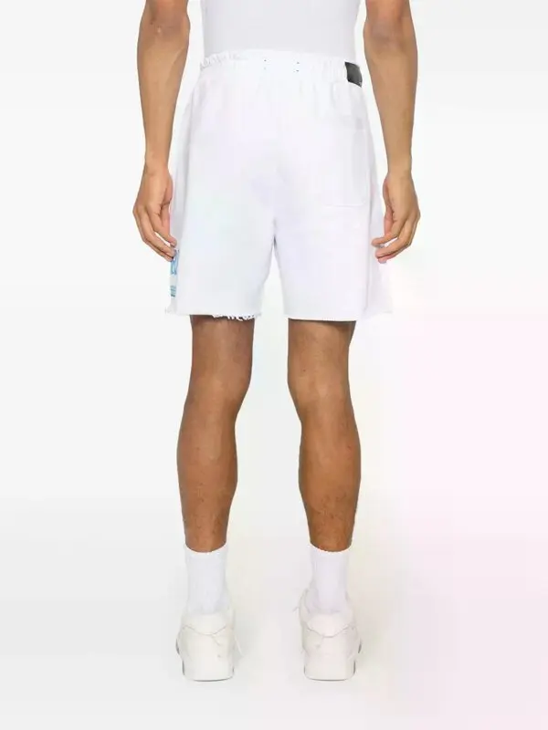 Amiri Rubberised-logo Cotton Shorts