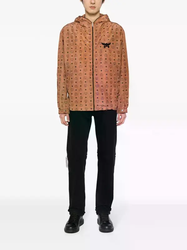 Mcm Monogram-print Hooded Jacket