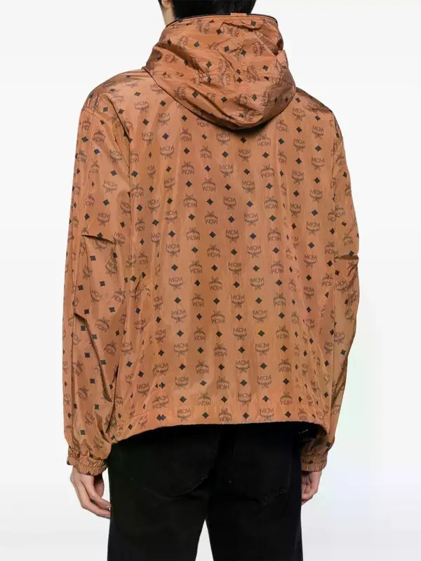 Mcm Monogram-print Hooded Jacket