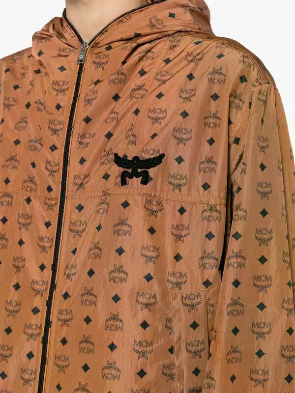Mcm Monogram-print Hooded Jacket