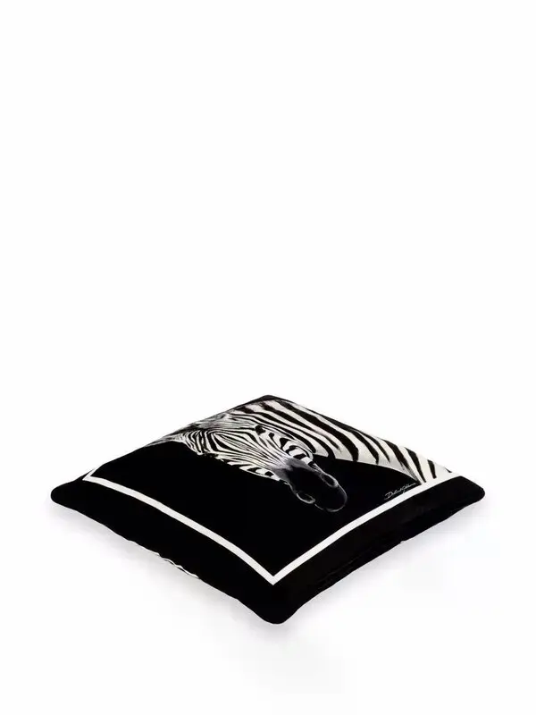 Dolce & Gabbana Small Zebra-print Velvet Cushion