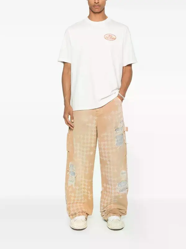 Amiri Distressed Straight-leg Jeans