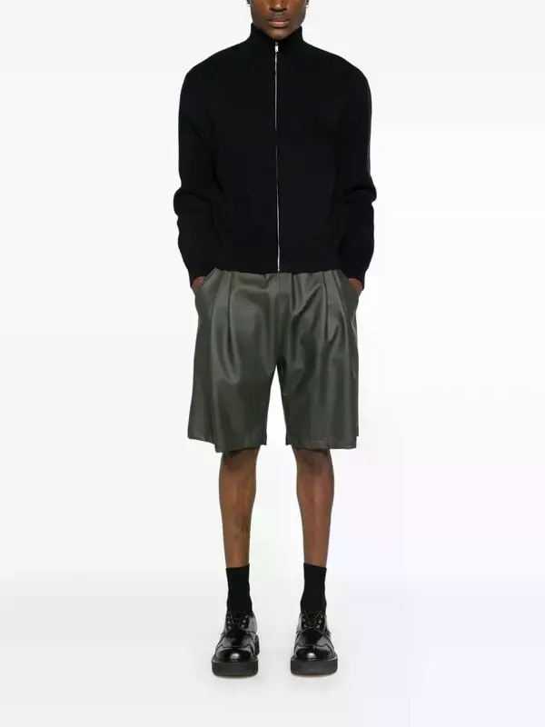 Nanushka Poval Zip-up Wool Cardigan