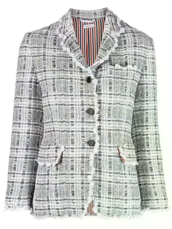 Thom Browne Crochet-trim Single-breasted Blazer