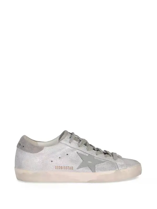 GOLDEN GOOSE Super-star Sneakers With Glitter Effect - Grey