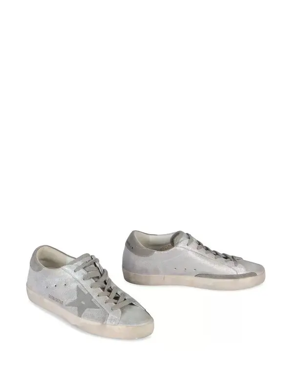 GOLDEN GOOSE Super-star Sneakers With Glitter Effect - Grey