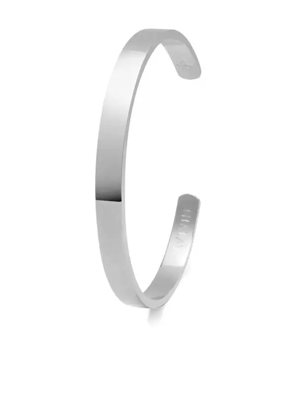 NIALAYA JEWELRY Logo-engraved Cuff Bracelet - Silver