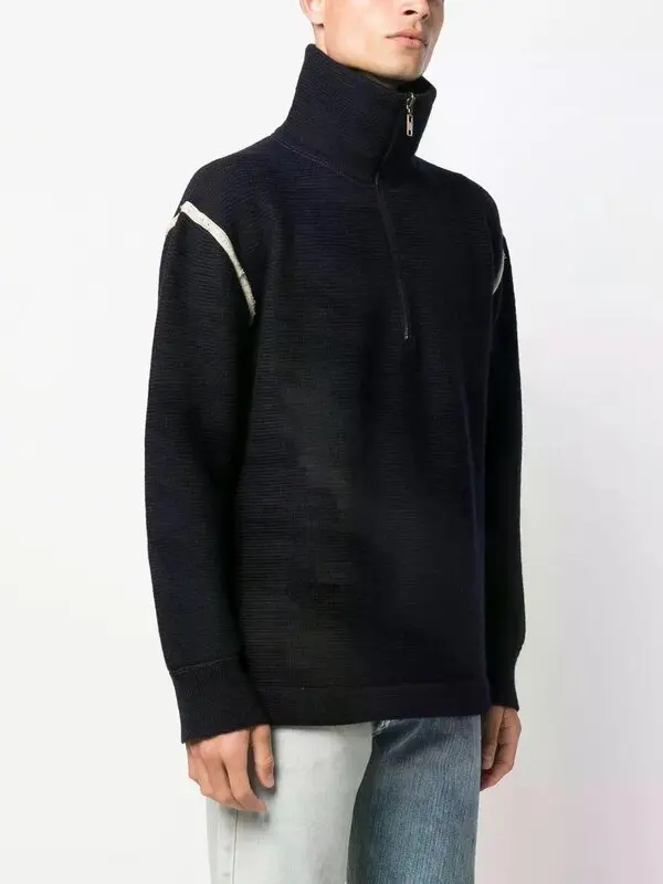 MAISON MARGIELA Knitted Jumper With Contrast Elbow Patches