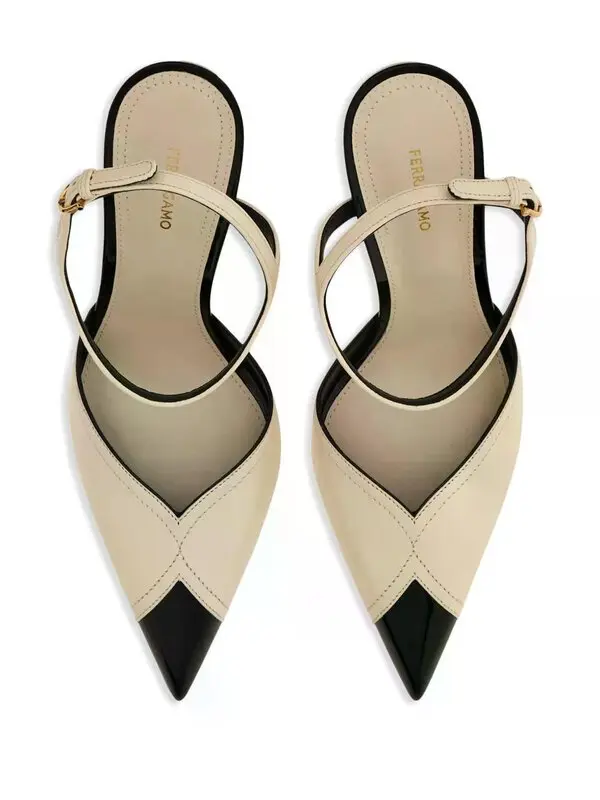 FERRAGAMO 95mm Contrasting-inlays Pumps