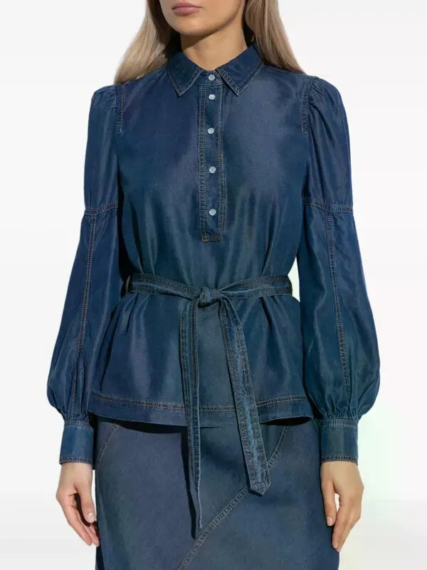 Munthe Denim Belted Blouse