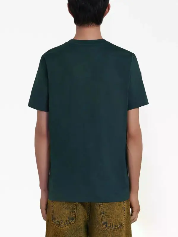 Marni Logo-patch Cotton T-shirt - Blue
