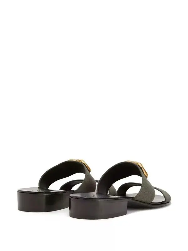 GIUSEPPE ZANOTTI Gregorie Logo-plaque Sandals - Black