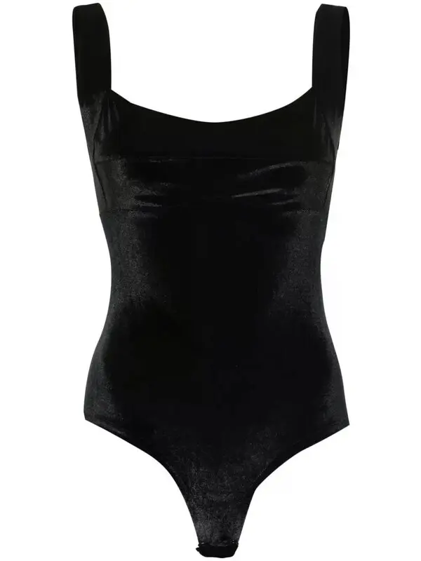 ATU BODY COUTURE Square-neck Velvet Bodysuit
