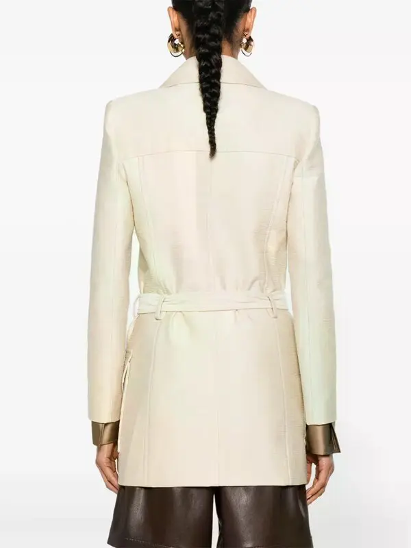 Saint Laurent Belted Double-breasted Coat