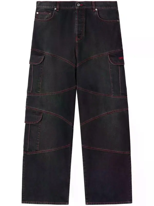 Off-White Script Samurai Straight Jeans