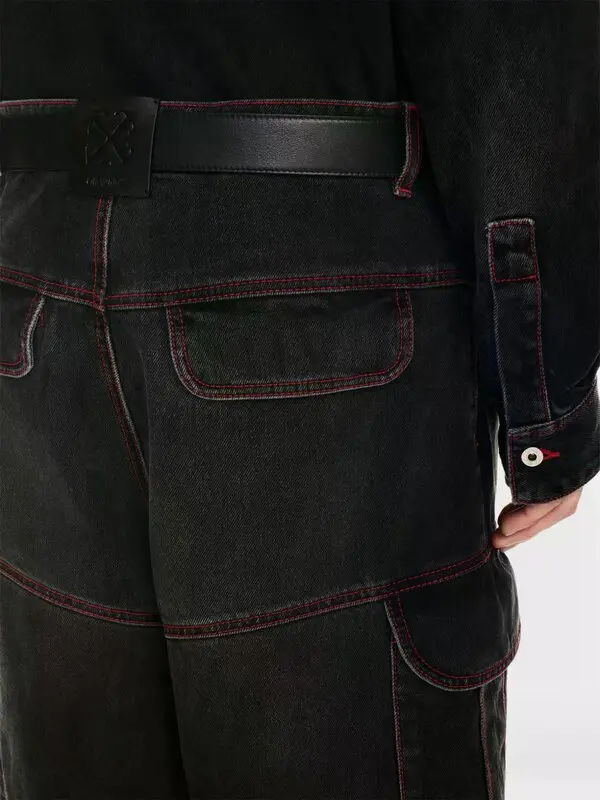 Off-White Script Samurai Straight Jeans