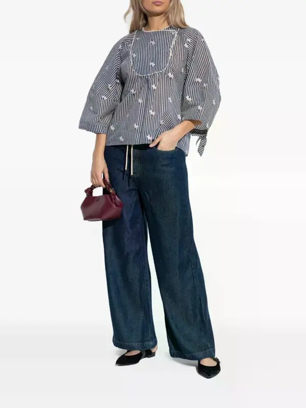 Munthe Drawstring Wide-leg Jeans