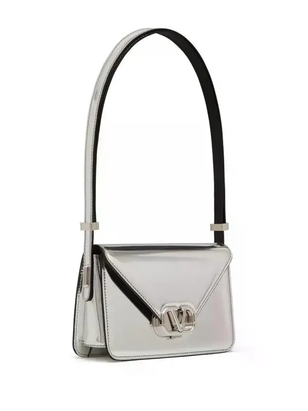 Valentino Garavani Small Letter Mirrored Shoulder Bag - Silver