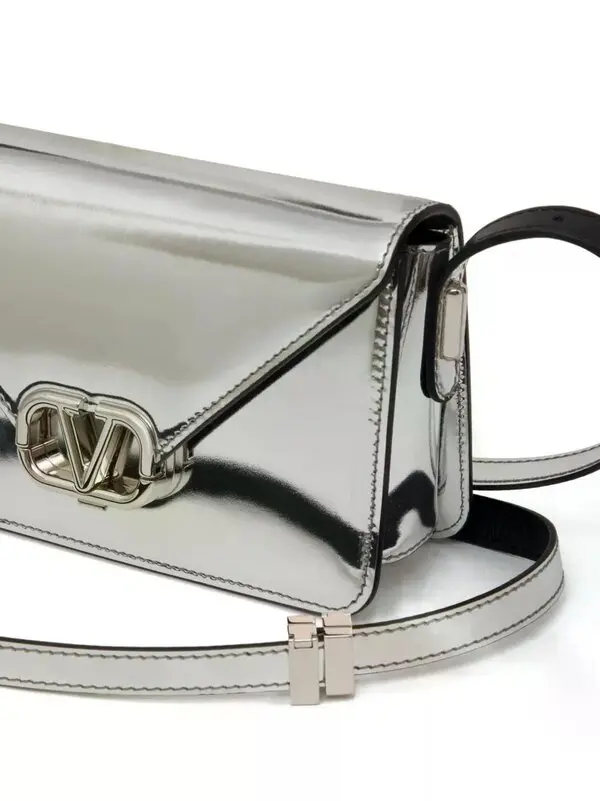Valentino Garavani Small Letter Mirrored Shoulder Bag - Silver