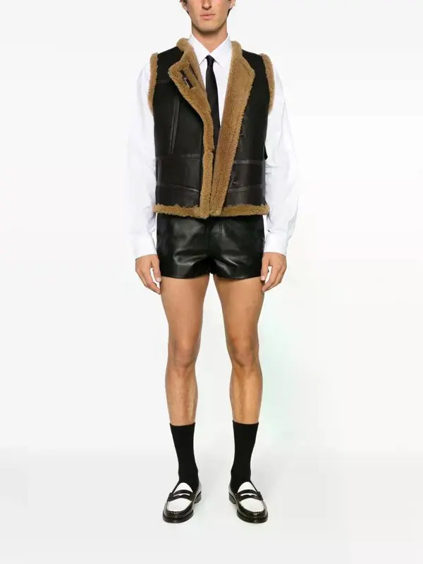 Gcds Thigh-length Leather Shorts
