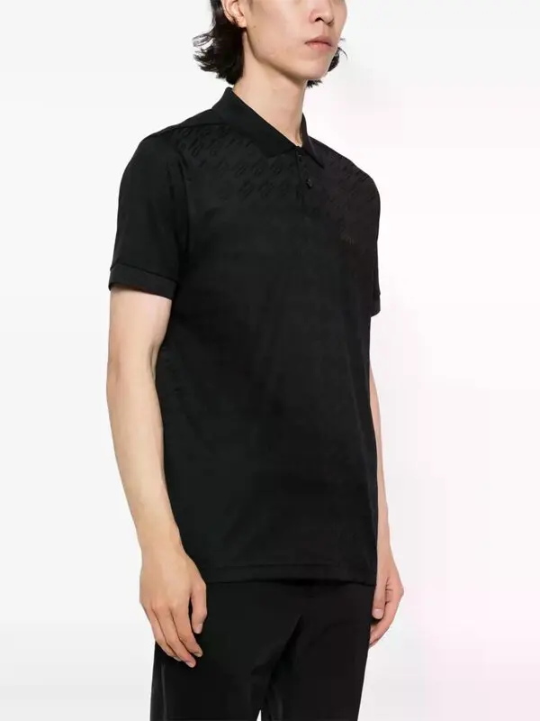 BOSS Logo-print Monogram-pattern Polo Shirt