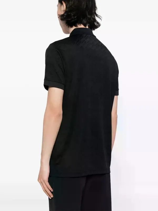 BOSS Logo-print Monogram-pattern Polo Shirt