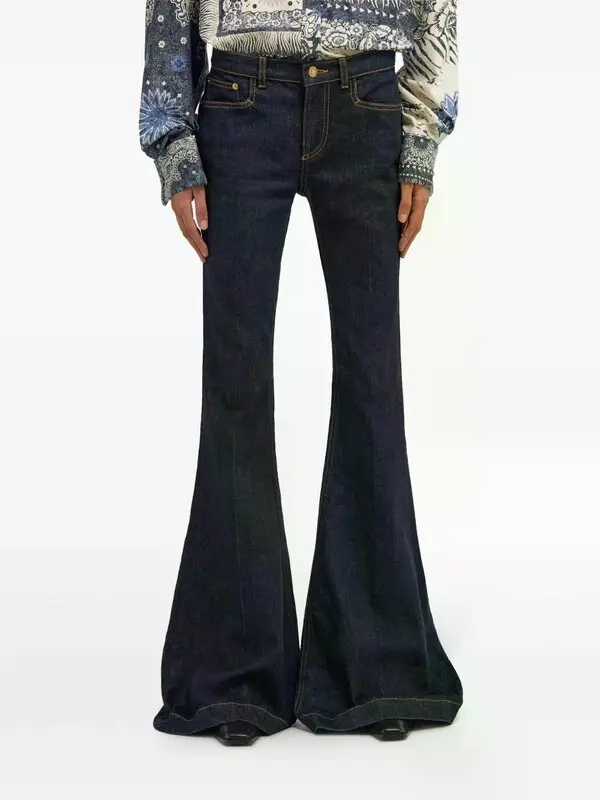 Roberto Cavalli Logo-patch Flared Jeans