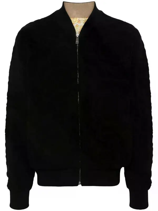 Versace Baroque-pattern Reversible Bomber Jacket