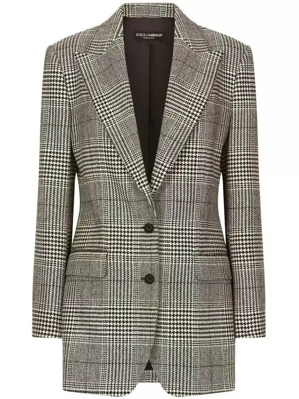 Dolce & Gabbana Glen-plaid Wool-cashmere Blazer