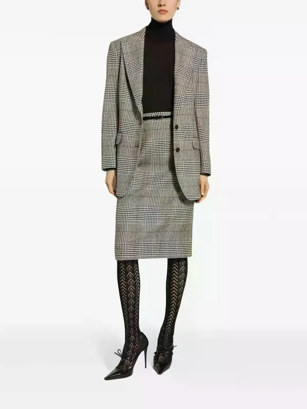 Dolce & Gabbana Glen-plaid Wool-cashmere Blazer