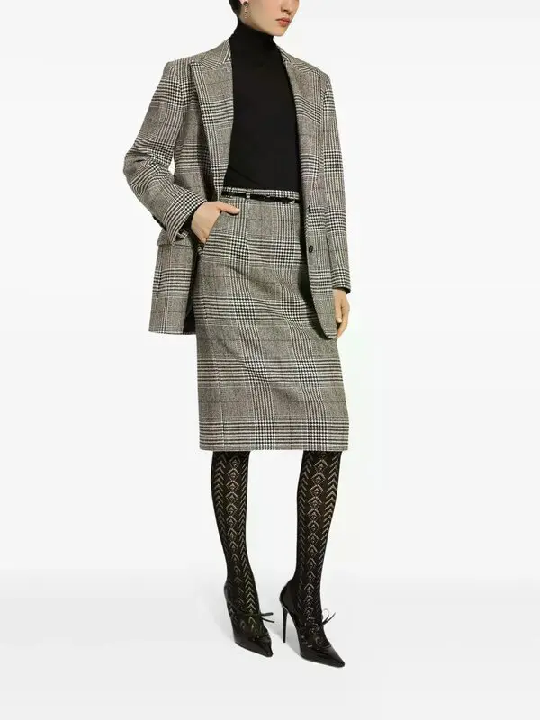 Dolce & Gabbana Glen-plaid Wool-cashmere Blazer