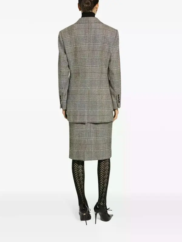 Dolce & Gabbana Glen-plaid Wool-cashmere Blazer