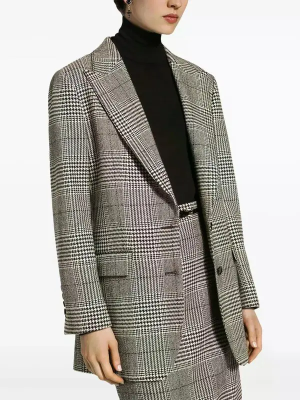 Dolce & Gabbana Glen-plaid Wool-cashmere Blazer